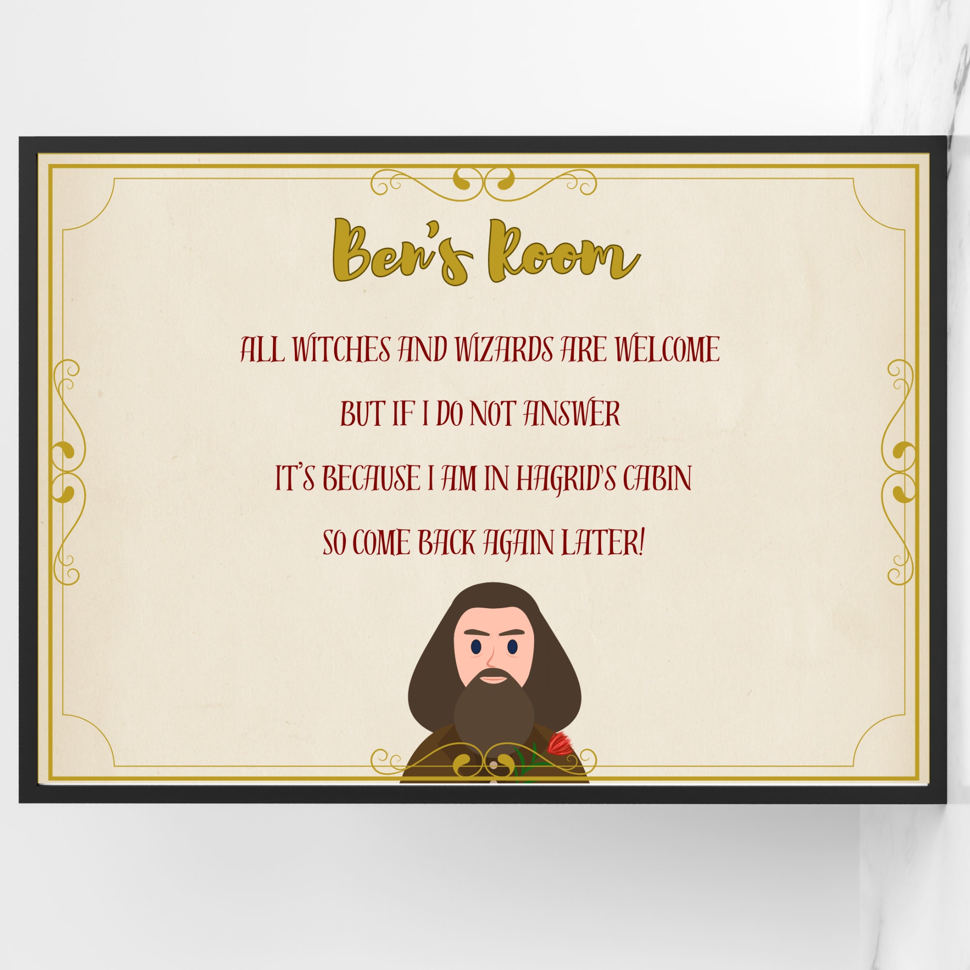 Wizarding World Door Sign L Add Your Name L Kids Bedroom L 5 Different ...