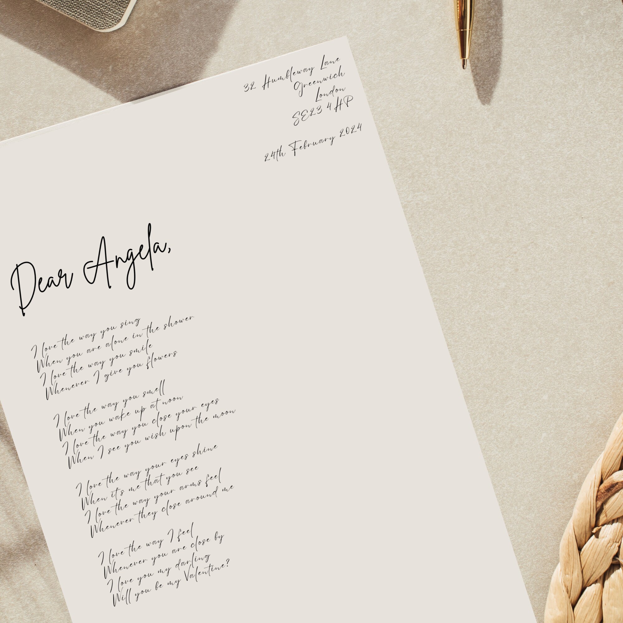 Love Letter Poem A Personalised Poem Sent as a Love Letter to Your ...