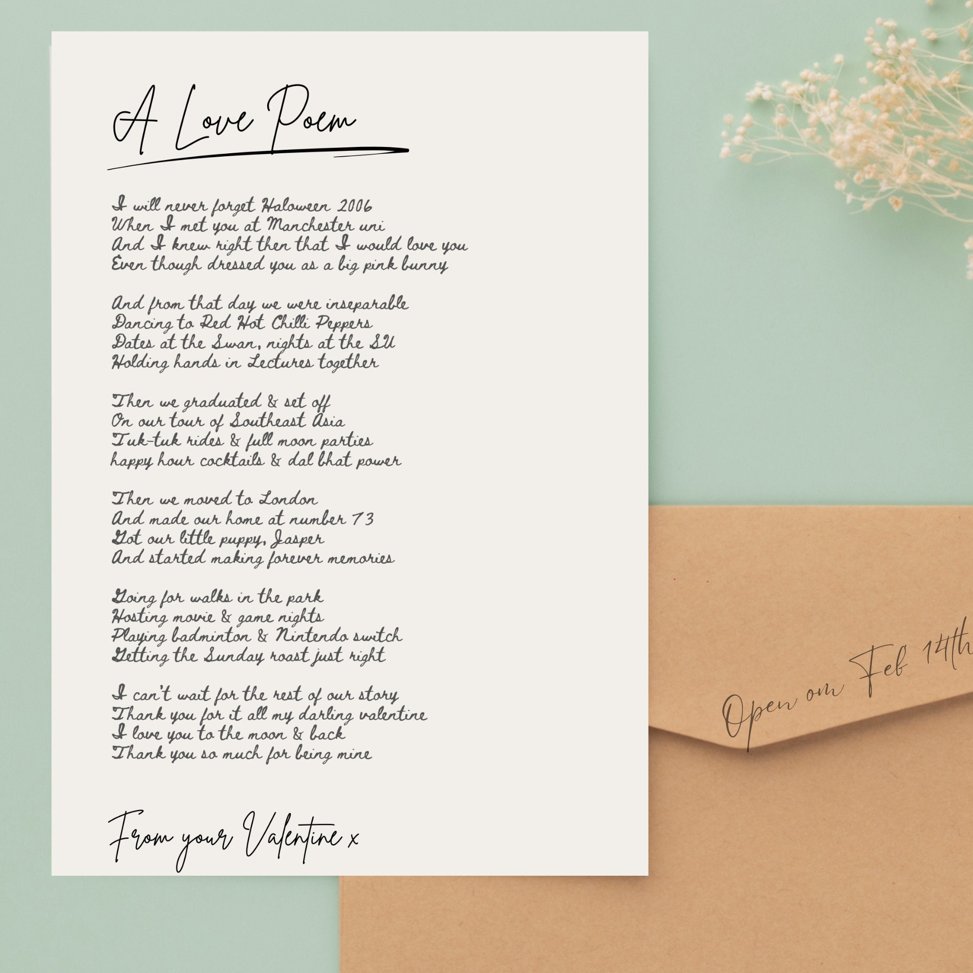 Love Letter Poem A Personalised Poem Sent as a Love Letter to Your ...