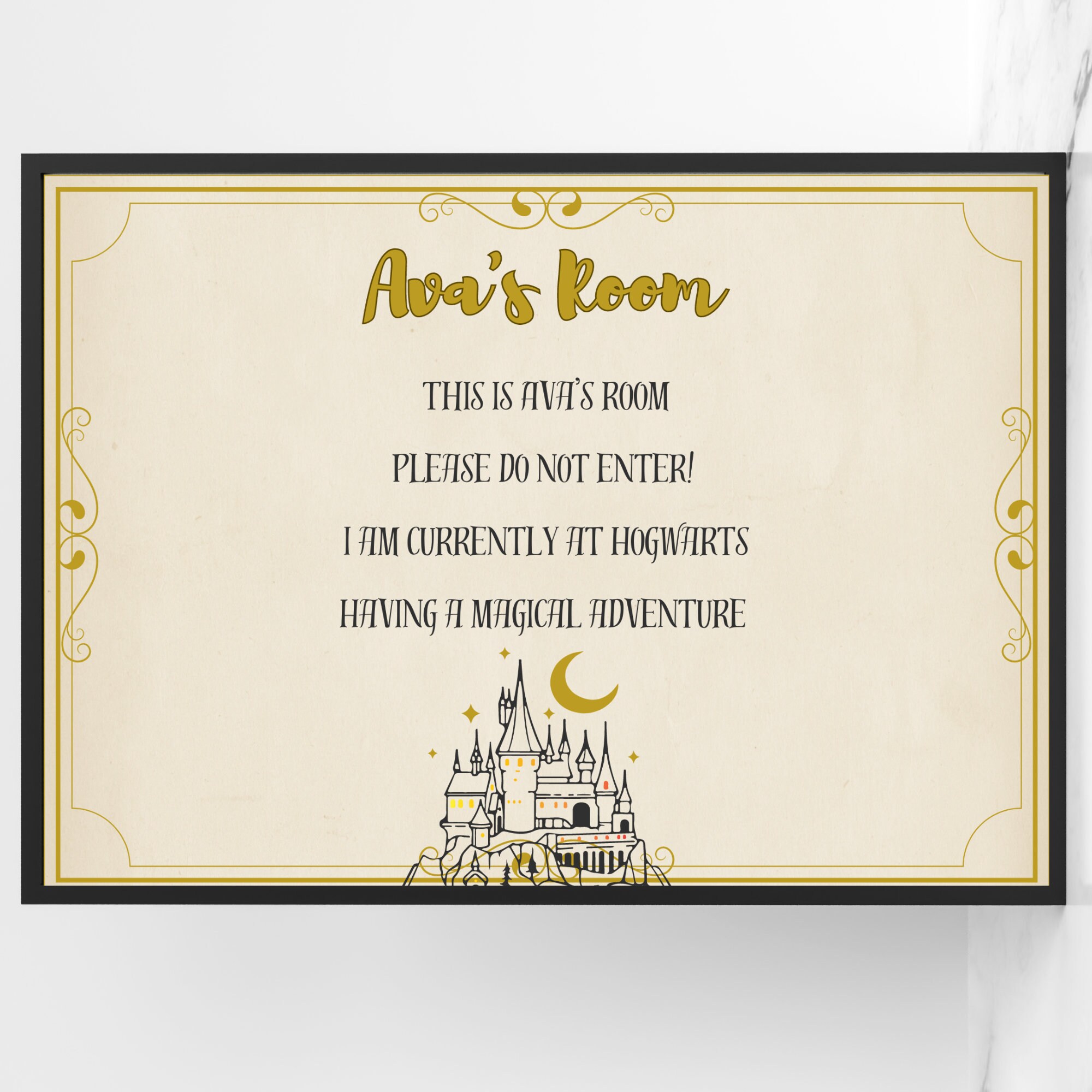 Wizarding World Door Sign L Add Your Name L Kids Bedroom L 5 Different ...