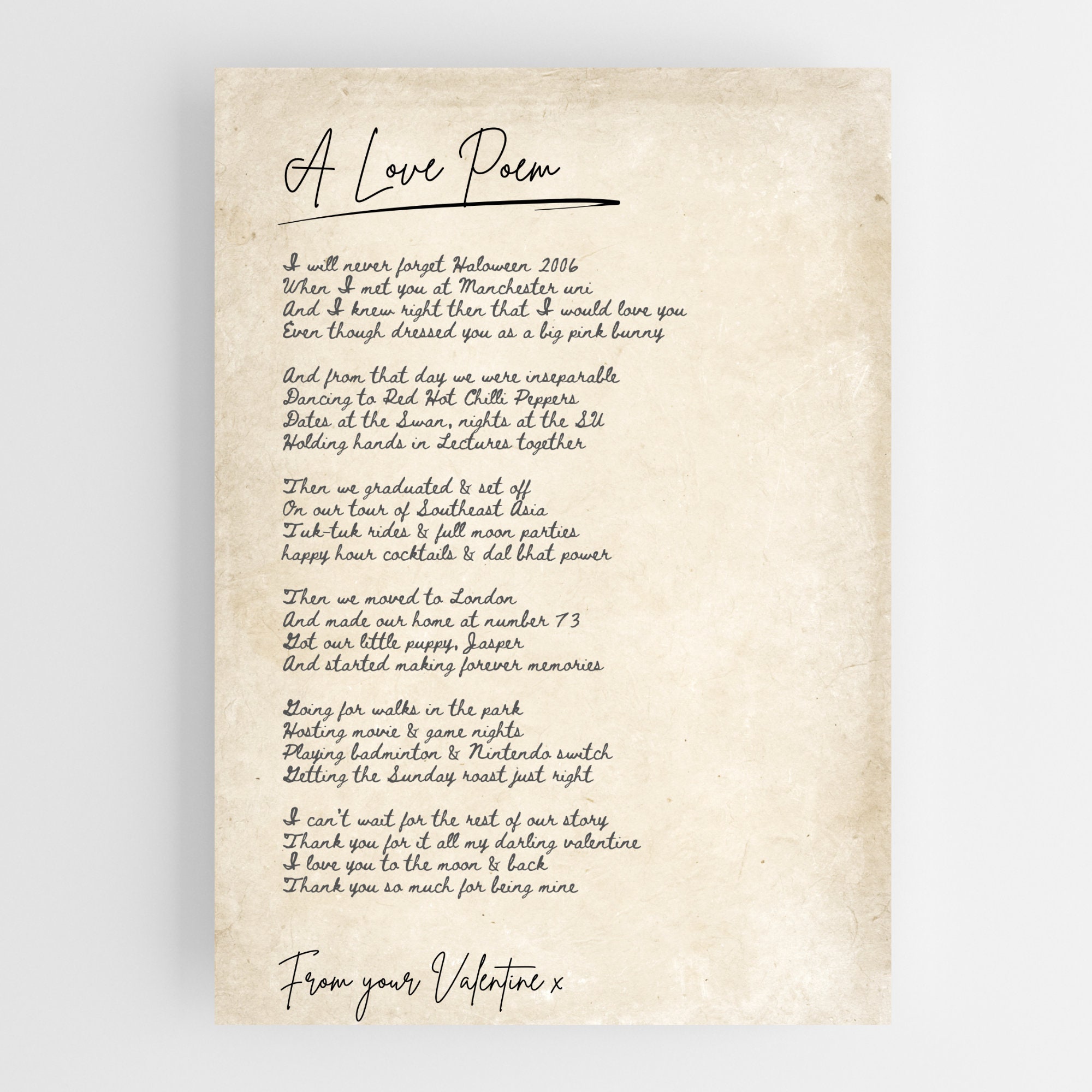 Love Letter Poem A Personalised Poem Sent as a Love Letter to Your ...