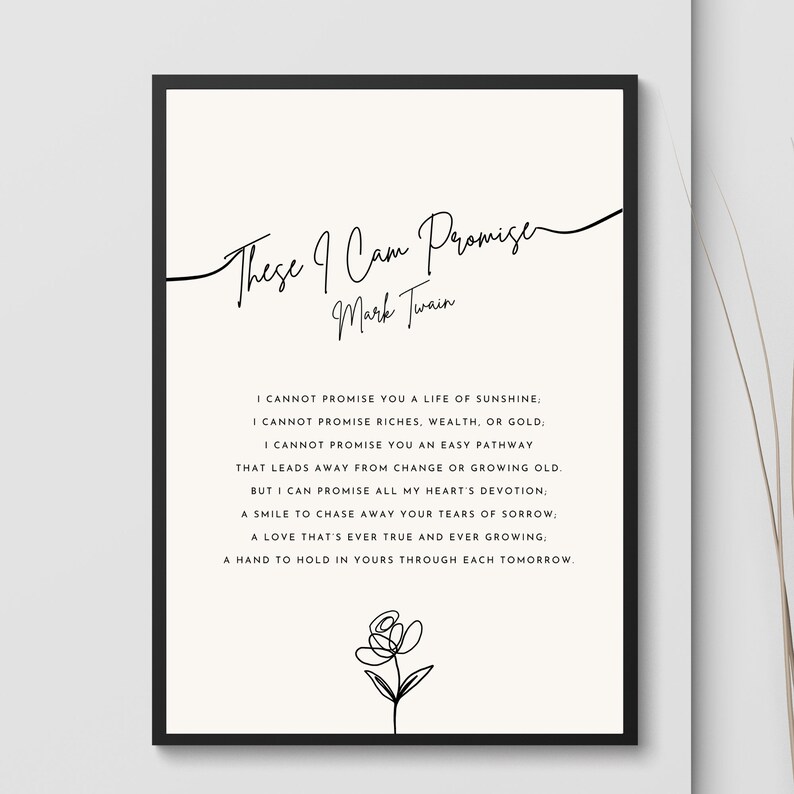 Famous Love Poem Prints Bespoke Designs Custom A4 Digital Print ...