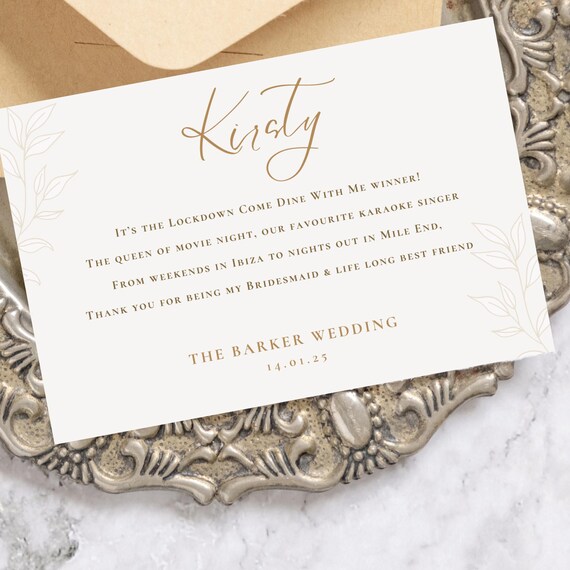 Wedding favour poem | Beachweddingtips.com
