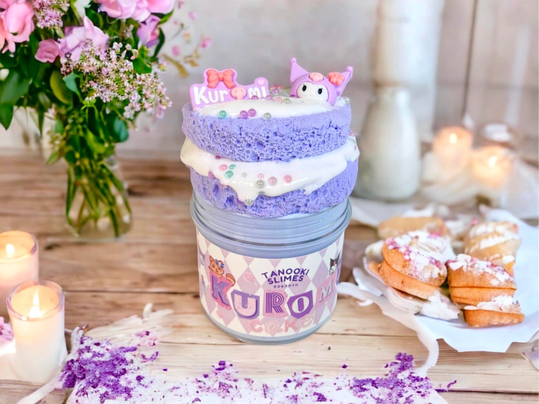 Cute Kuromi Slime kuromi Cake DIY Clay Kit Glossy & Butter ASMR Sanrio ...