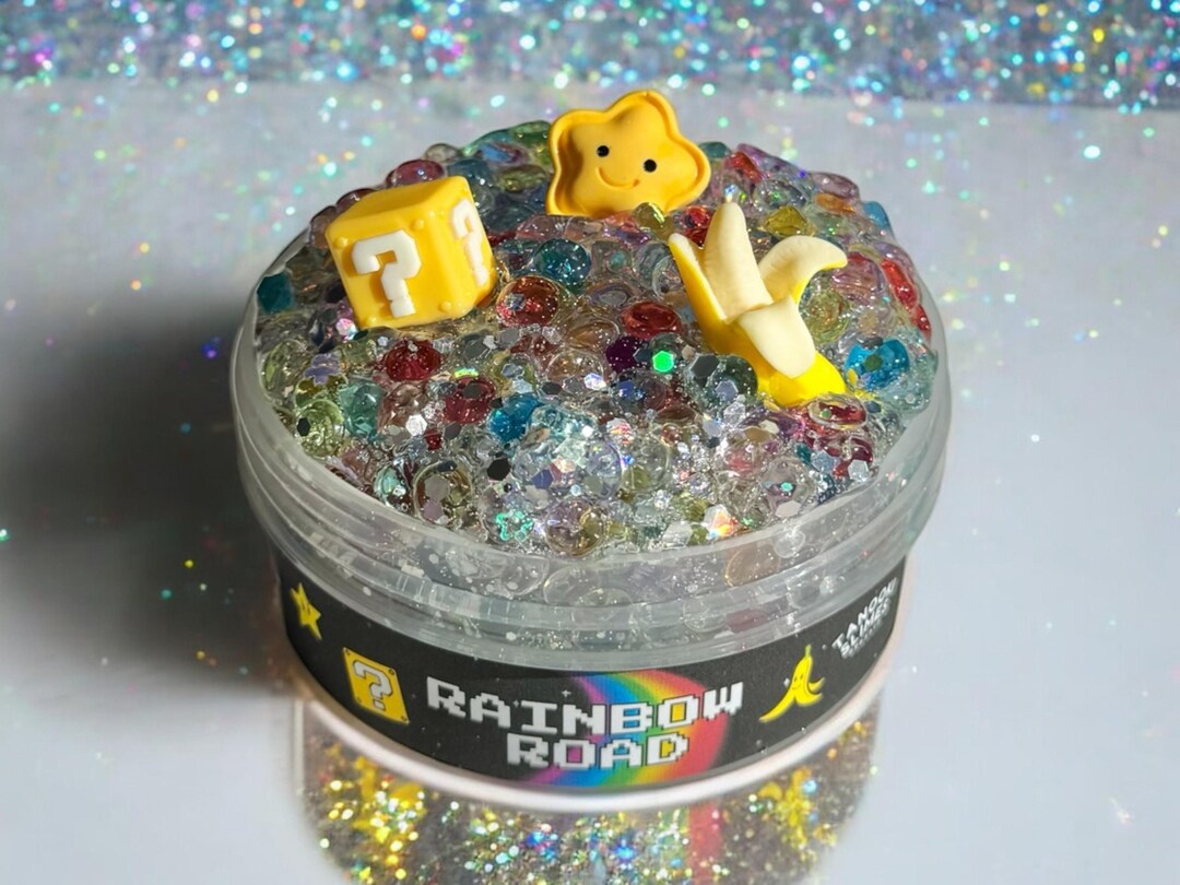 Super Mario Slime Rainbow Roads Fishbowl Bead Slime Perfect for ASMR ...