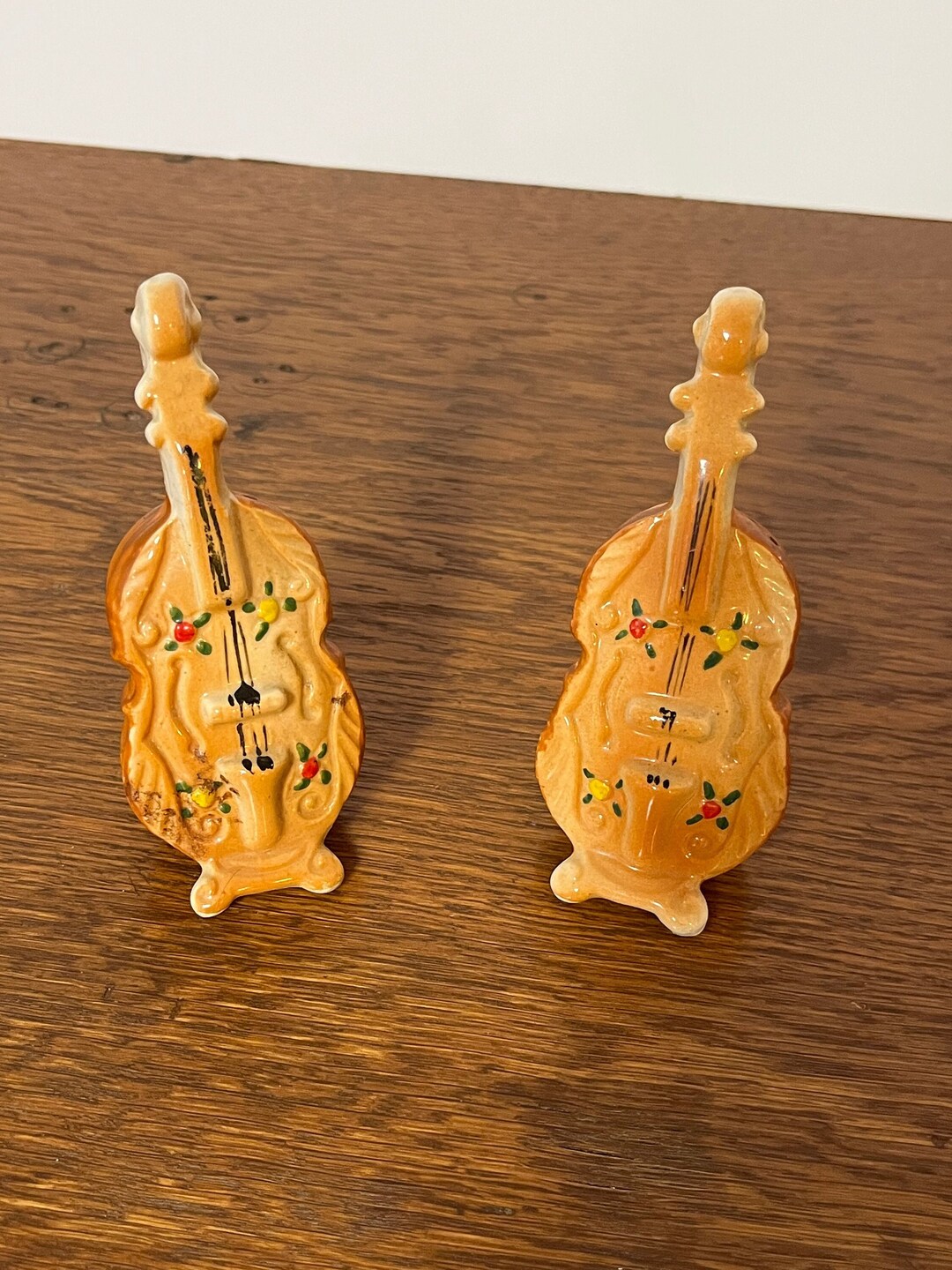 Vintage Salt and Pepper Shakers Violin Viola Cello Musical Instrument ...