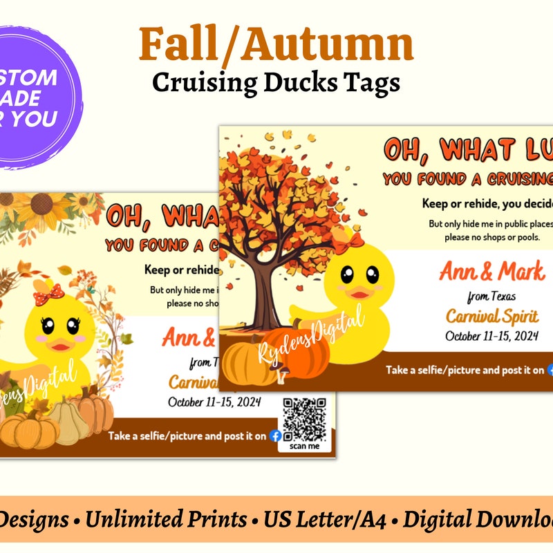 Fall Themed Cubby Tags - Etsy