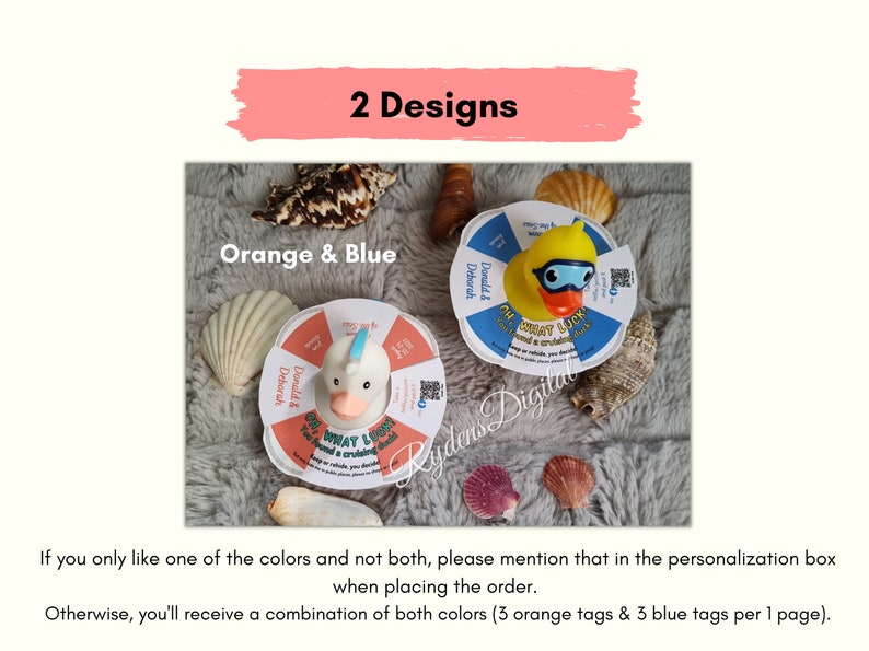 Custom Life Preserver Ring Cruising Ducks Tags, No String/band Needed ...