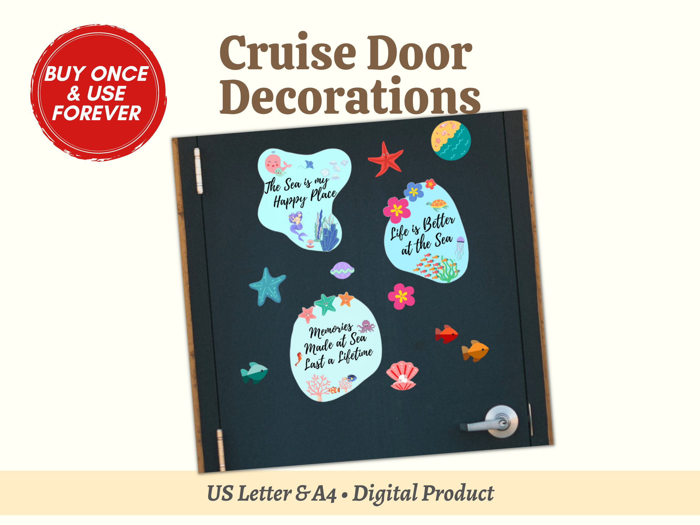 Cruise Door Decor Bundle Printable PDF Template of Cruise - Etsy