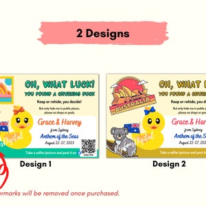 Personalized Australian Cruising Duck Tags With Elements of Sydney ...