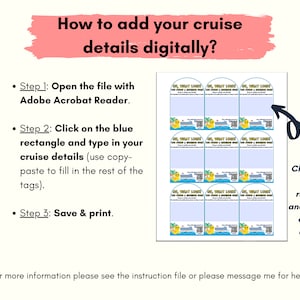 Printable Ink Friendly Cruising Duck Tags You Fill in Digitally ...