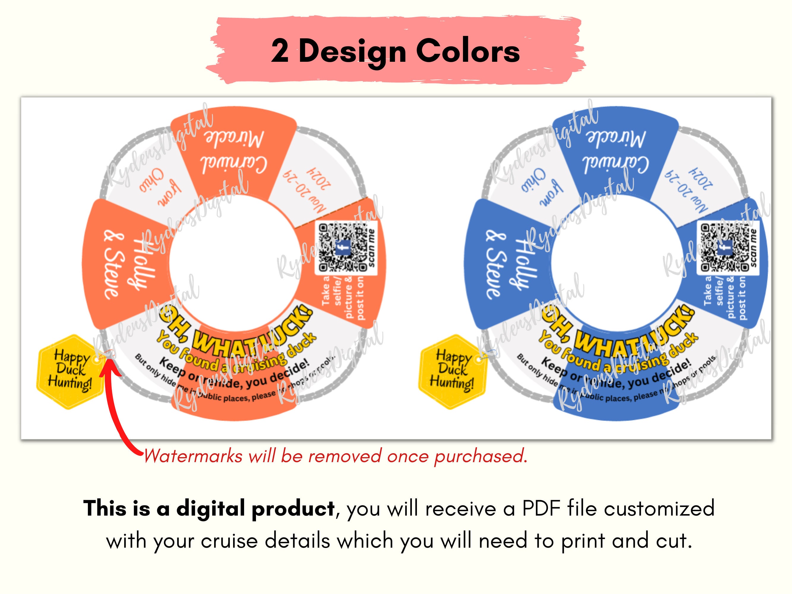 Custom Life Preserver Ring Cruising Ducks Tags With - Etsy