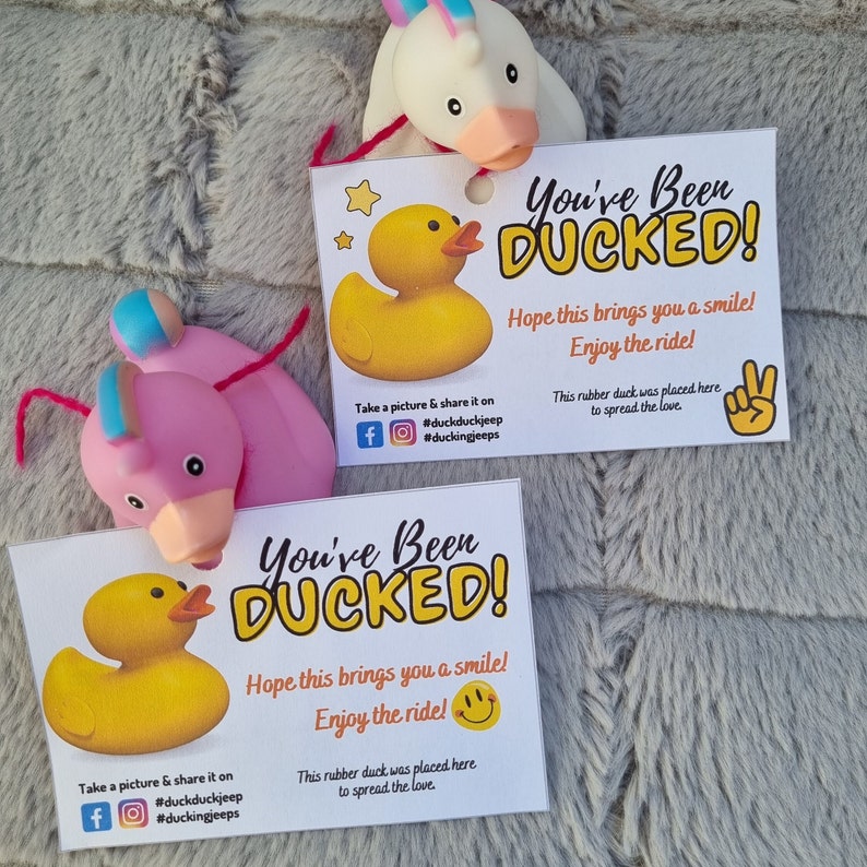 Printable You've Been Ducked Tag Duck Duck Tag Ducking - Etsy