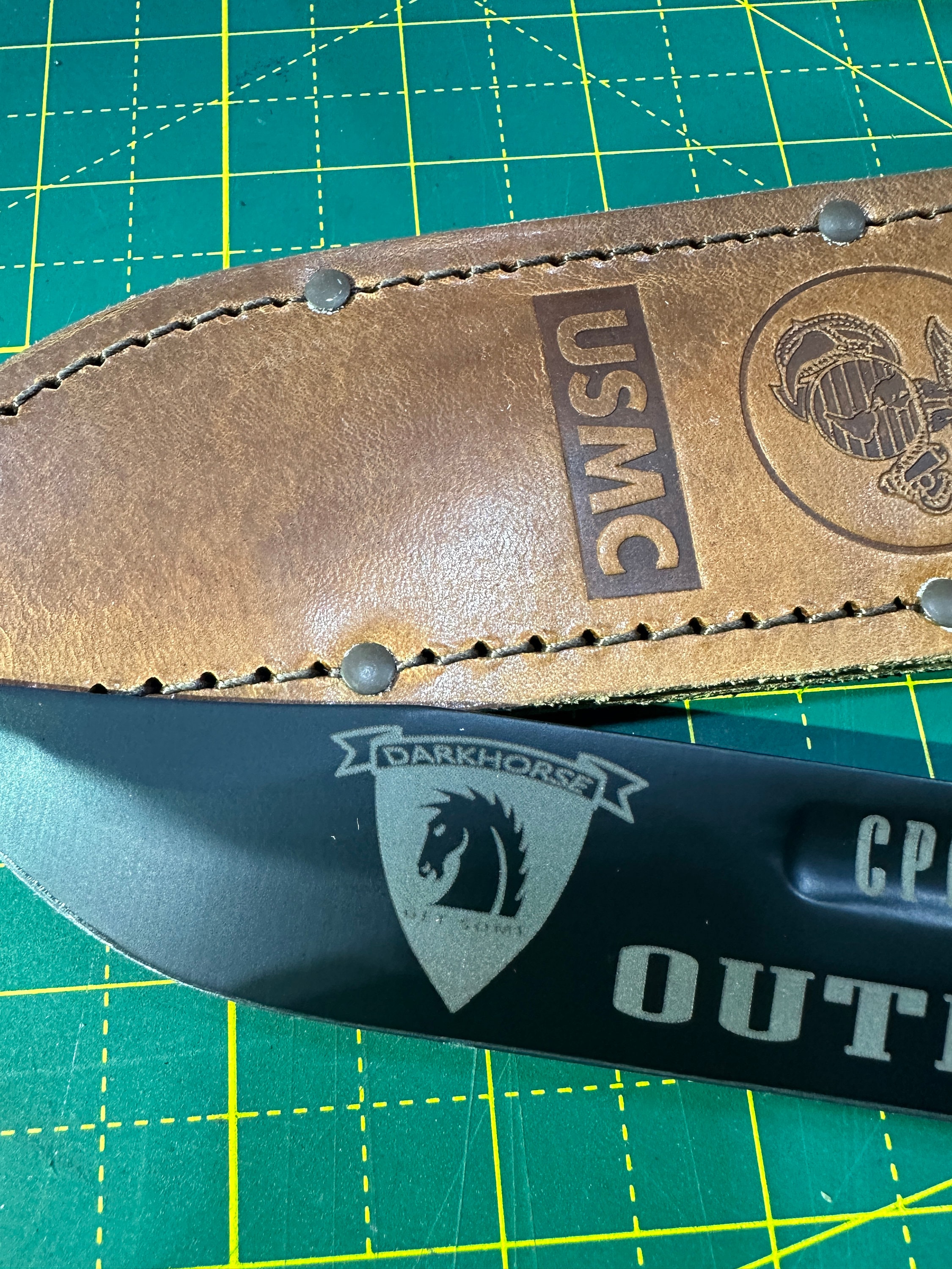 Marine Corps Ka-bar Custom Engraving (genuine OLEAN NY Knife) - Etsy