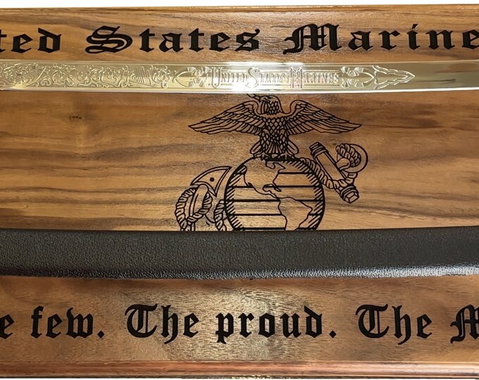 Marine Corps NCO Sword Display, U.S. Army Saber Display, Military Sword ...