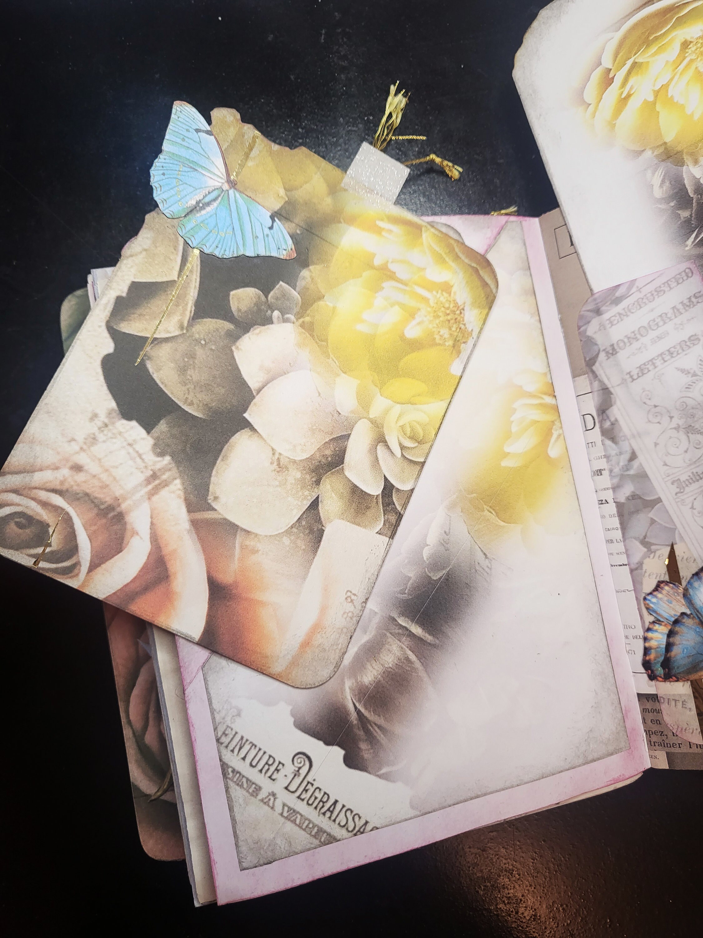 16 Printable Floral Signature Pages Blank Lined Bullet Junk Art Journal ...