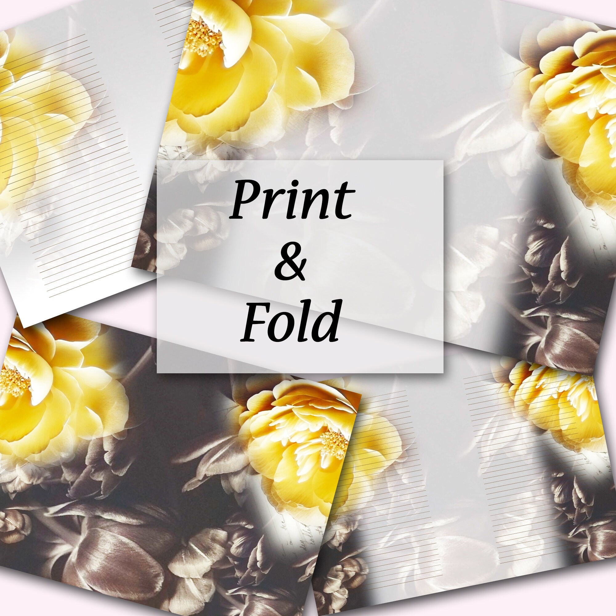 16 Printable Floral Signature Pages Blank Lined Bullet Junk Art Journal ...