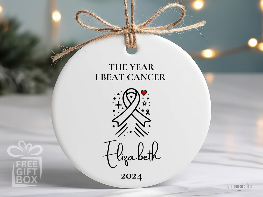 Personalized Cancer Survivor Ornament - the Year I Beat Cancer Custom ...