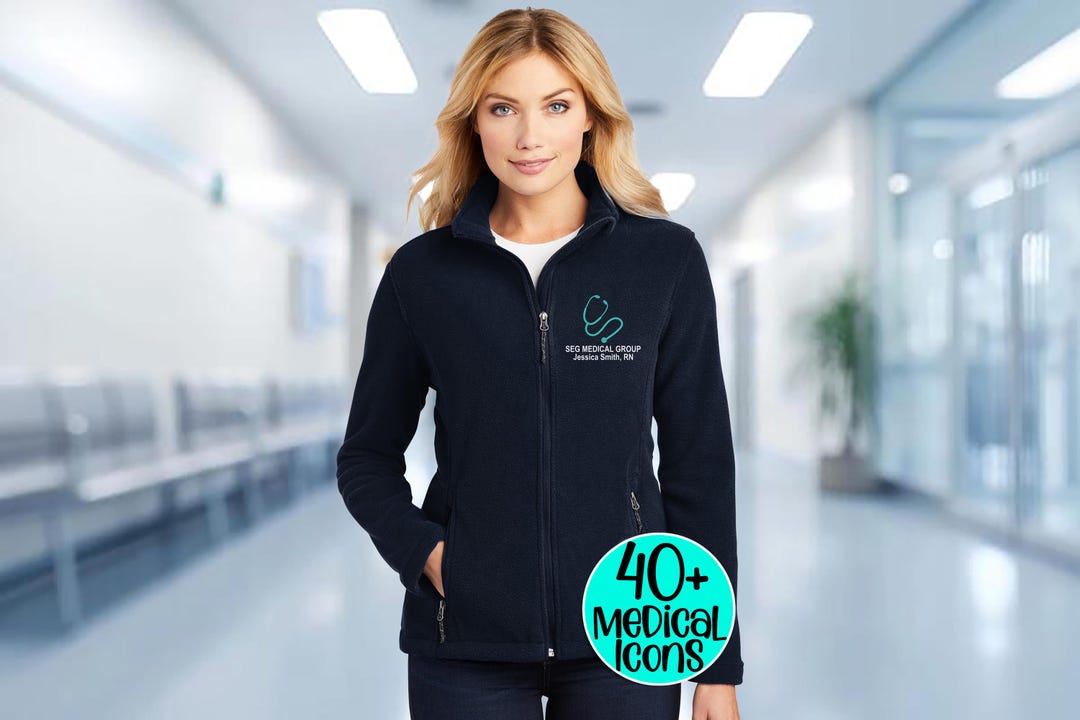Custom Embroidered Medical Assistant Jacket, Personalized Ladies Value ...