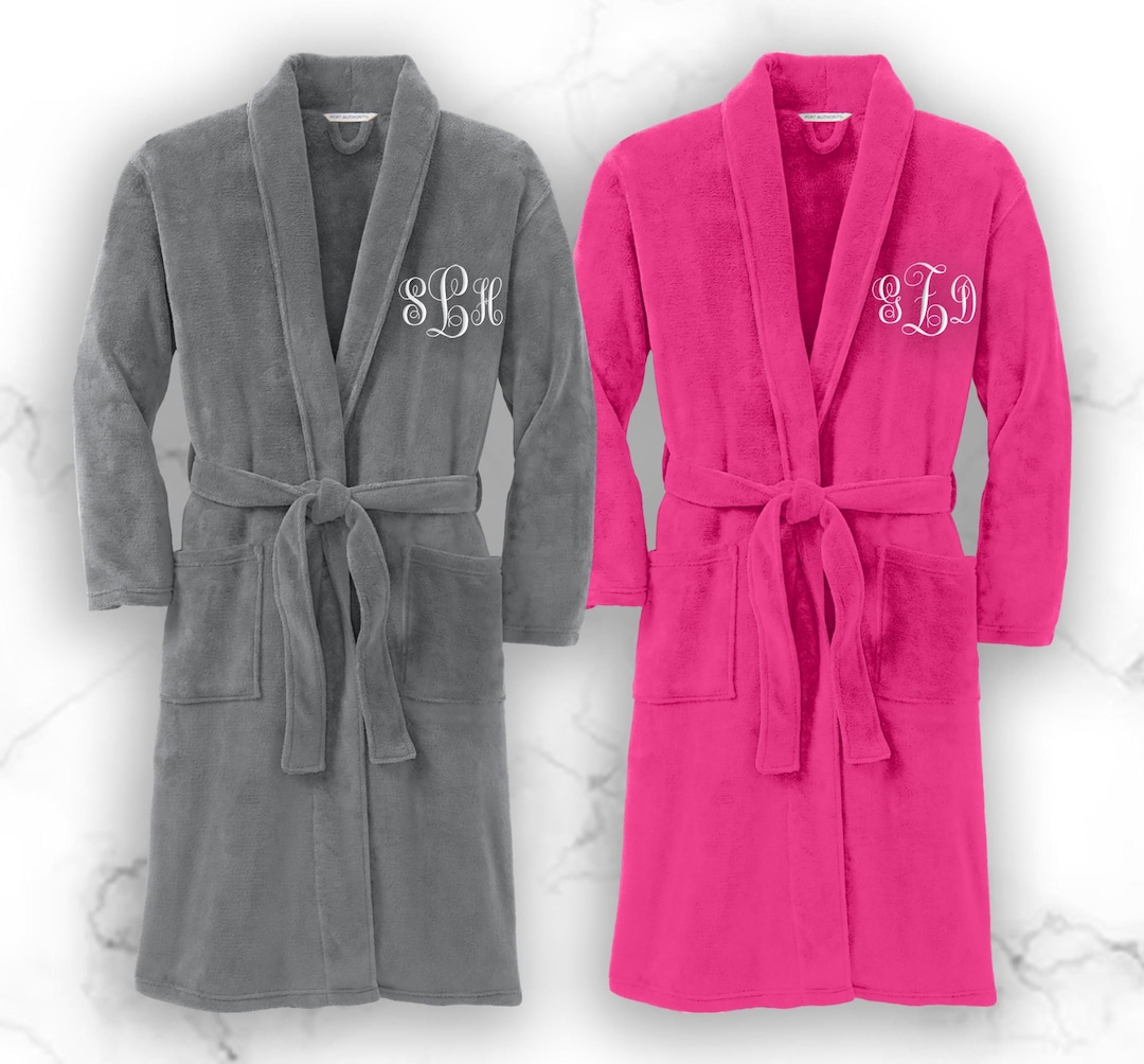 Personalized Robe, Custom Embroidered Robe, Embroidered Plush Robe ...