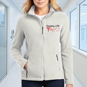 Custom Embroidered Medical Assistant Jacket, Personalized Nurse Fleece ...