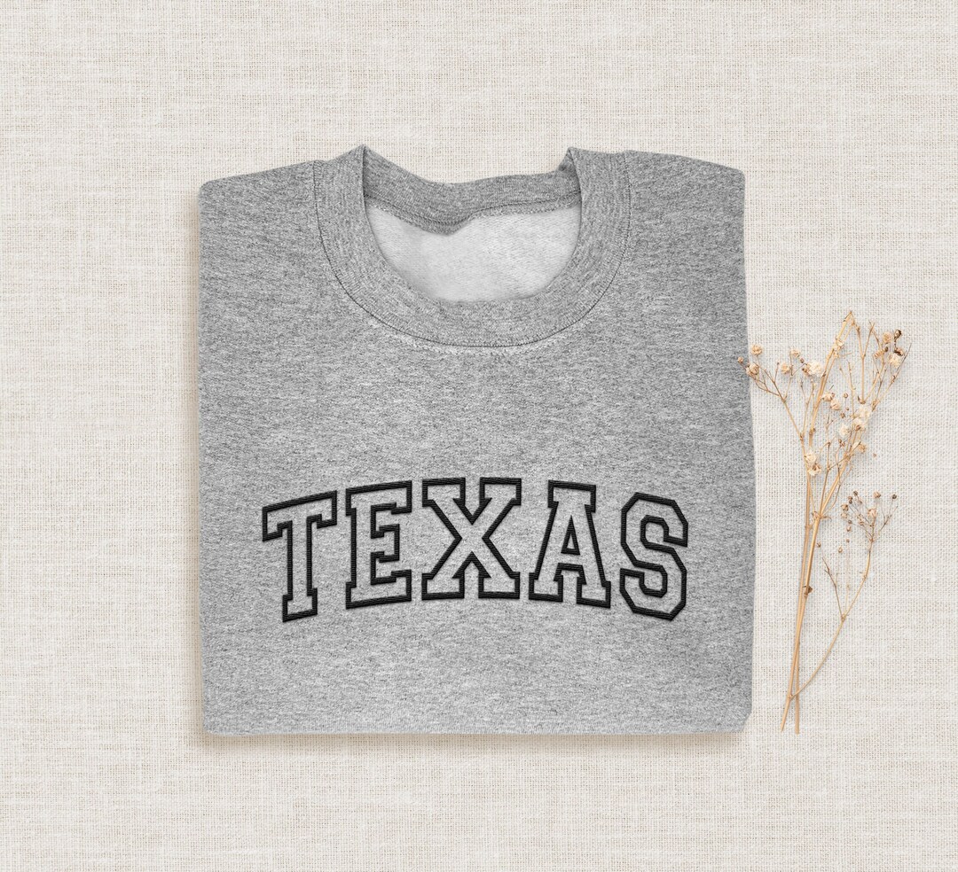 State Embroidered Sweatshirt, Your State Crewneck, Customized Varsity ...