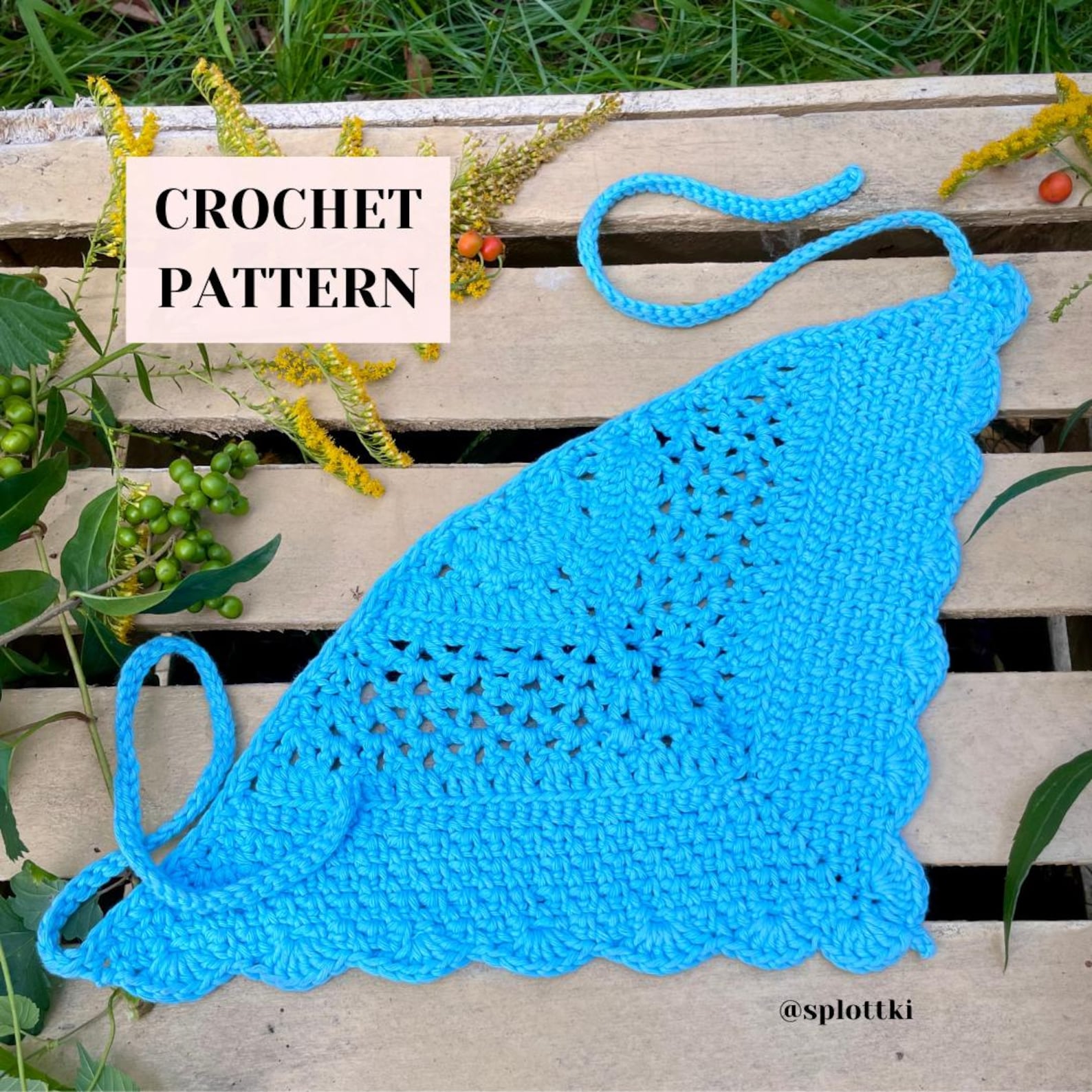 Briar Bandana Crochet Pattern PDF Cottage Core Inspired Bandana ...