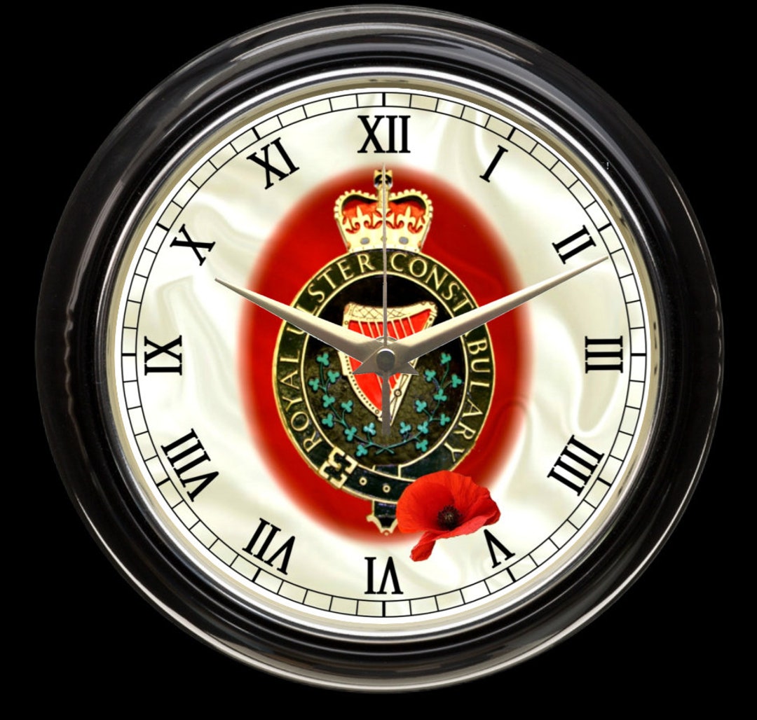 Police, RUC, Royal Ulster Constabulary Crest in Metal Surround, Retro ...