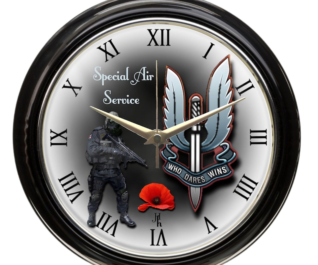 British Armed Forces, SAS Special Air Service Logo in a Metal Surround ...