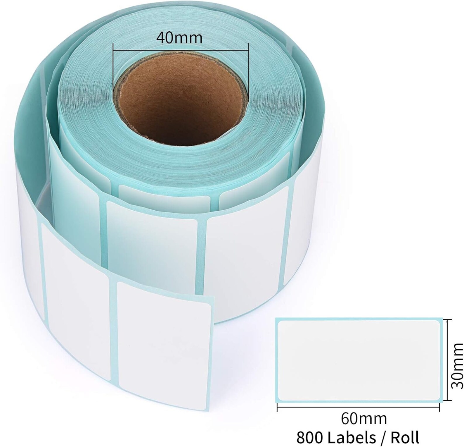 Self Adhering Labels, Thermal Label Stickers, 60mm X 30mm. 3 Rolls X ...