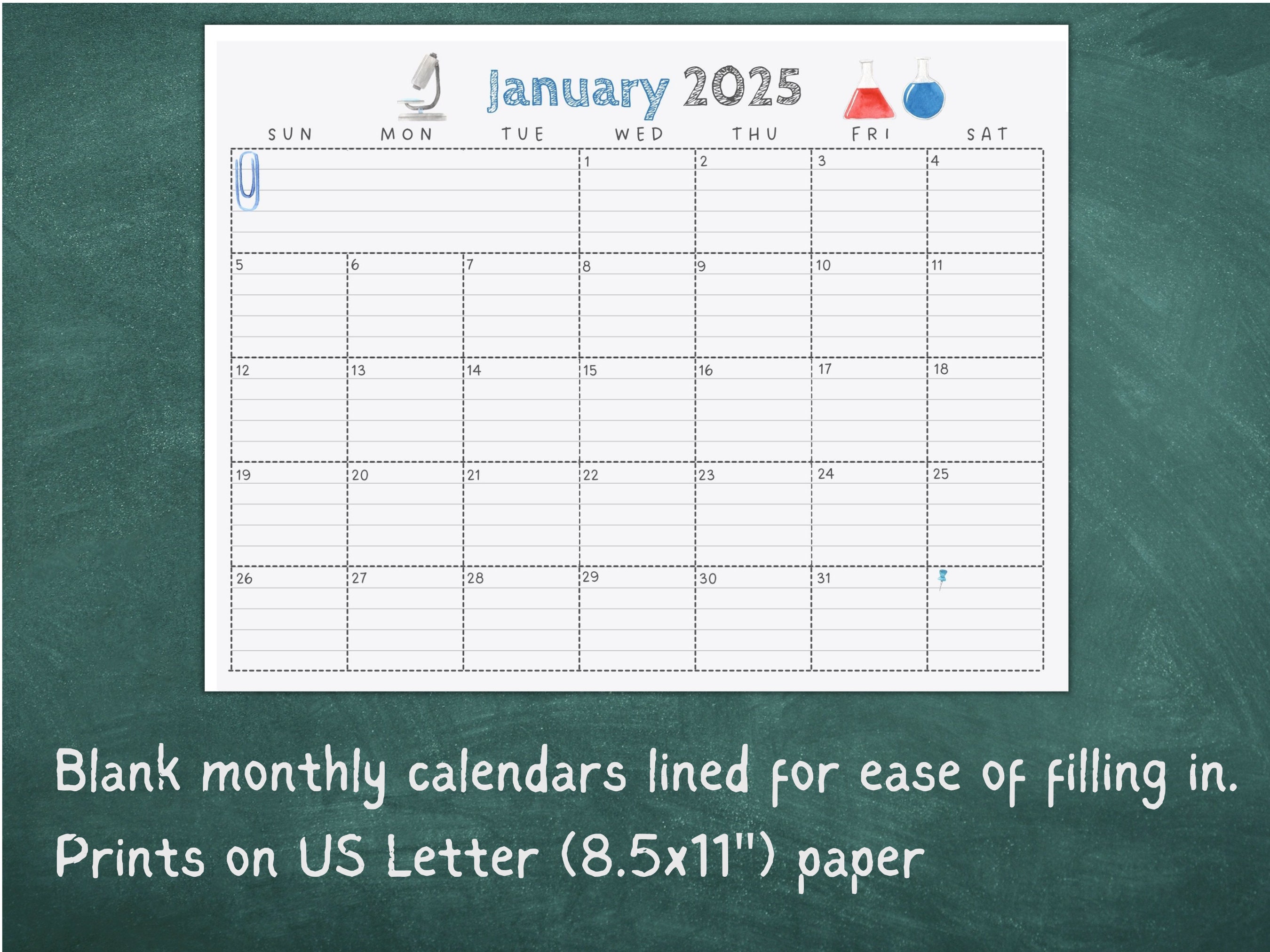 School Year Calendar Printable Academic Year 2024 2025 Calendar, Fridge ...