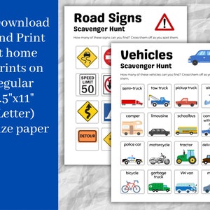 Road Trip Scavenger Hunt Travel Games for Kids of All Ages, Games to ...