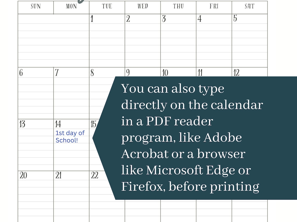 School Year Calendar for Academic Year 2024-2025, Printable Fridge ...