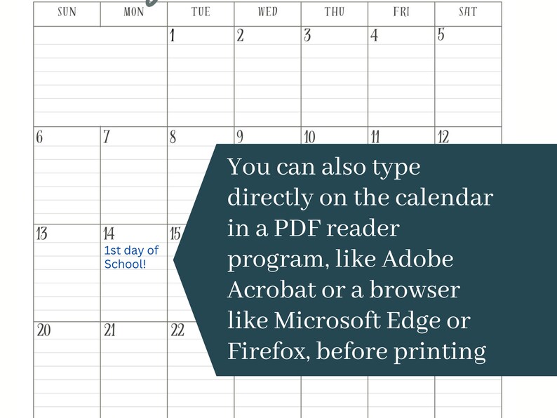 School Year Calendar for Academic Year 2024-2025, Printable Fridge ...