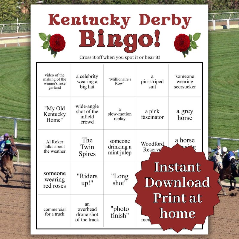 Derby Bingo - Etsy