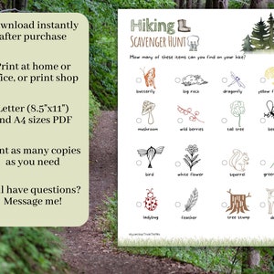 Nature Scavenger Hunt Bundle, Set of 5 Scavenger Hunts for Kids of All ...