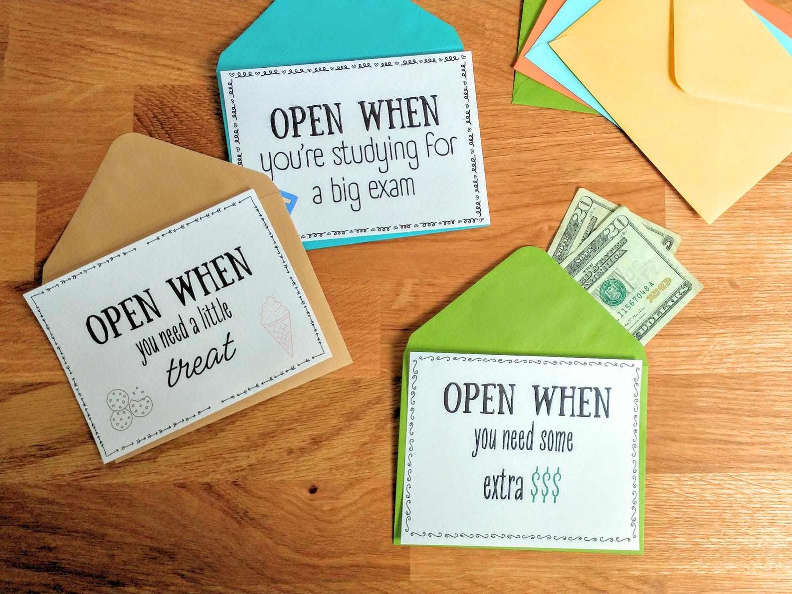 Open When Envelopes Gift for College Student, 48+ Open When Letters ...