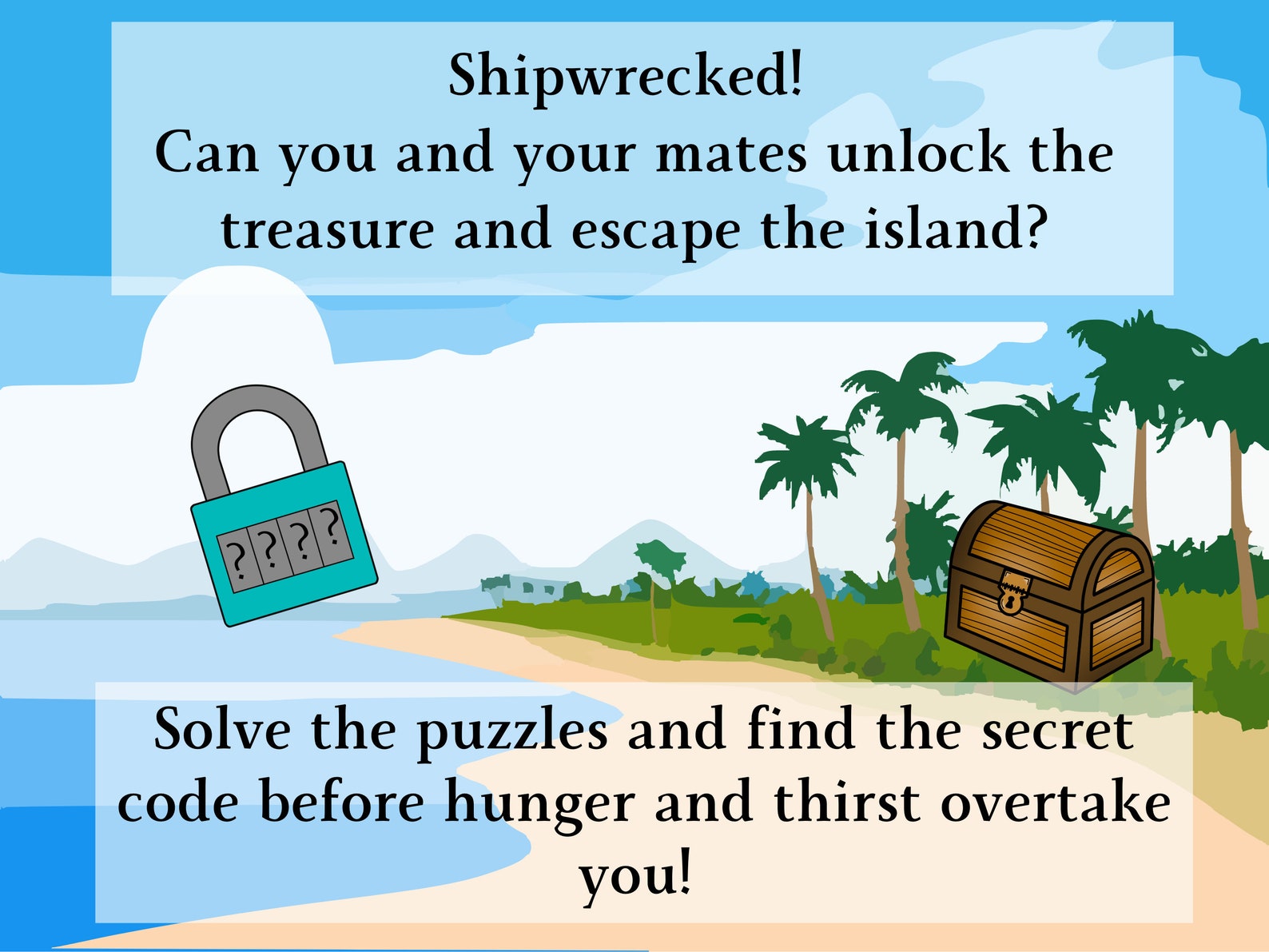 Escape Room Printable Game for Kids, Pirate Birthday Party Escape Game ...