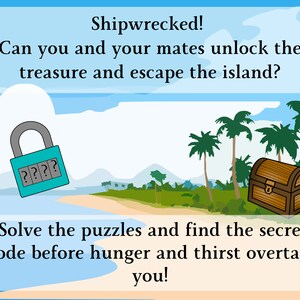 Escape Room Printable Game for Kids, Pirate Birthday Party Escape Game ...