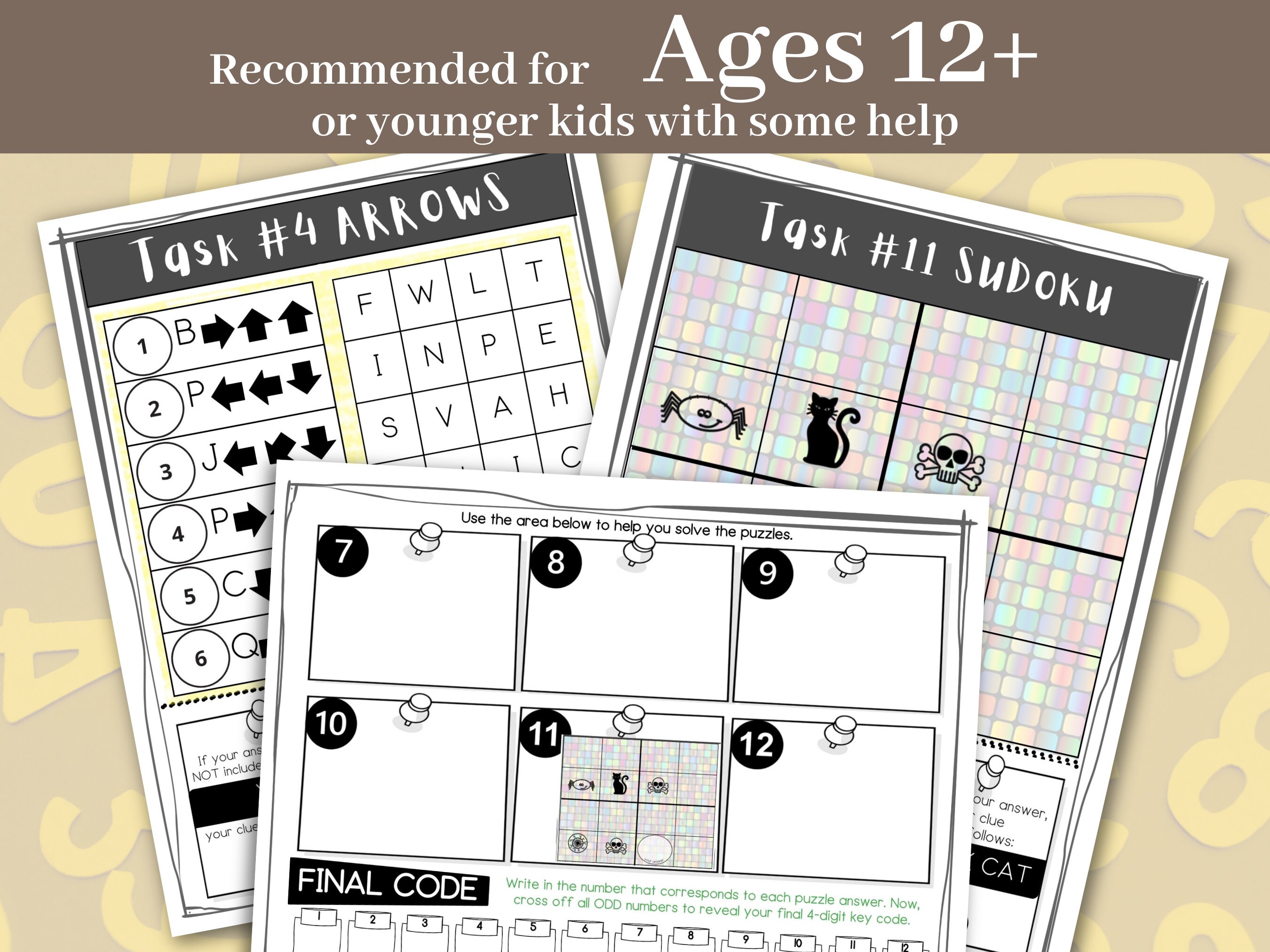 Haunted Asylum Escape Room Printable Escape Game for Kids Tweens Teens ...