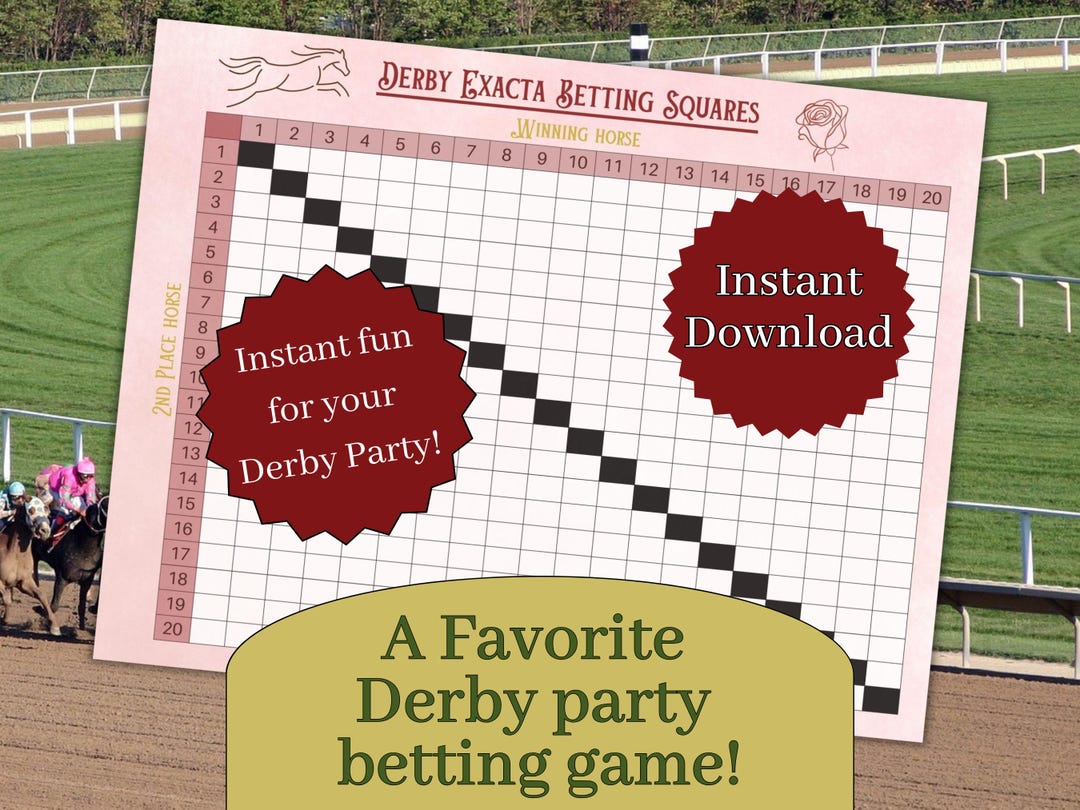 Derby Party Game, Kentucky Horse Derby Party Game, Derby Party Betting ...