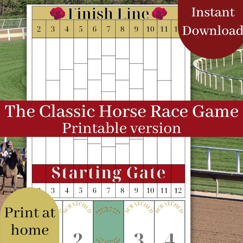 Horse Racing Game Board - Etsy