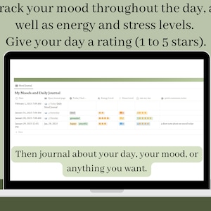 Notion Template for Habit Tracker and Mood Tracker, Simple Daily Mood ...