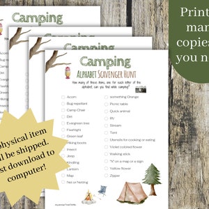 Camping Scavenger Hunt, Nature Scavenger Hunt for Kids, Printable ...