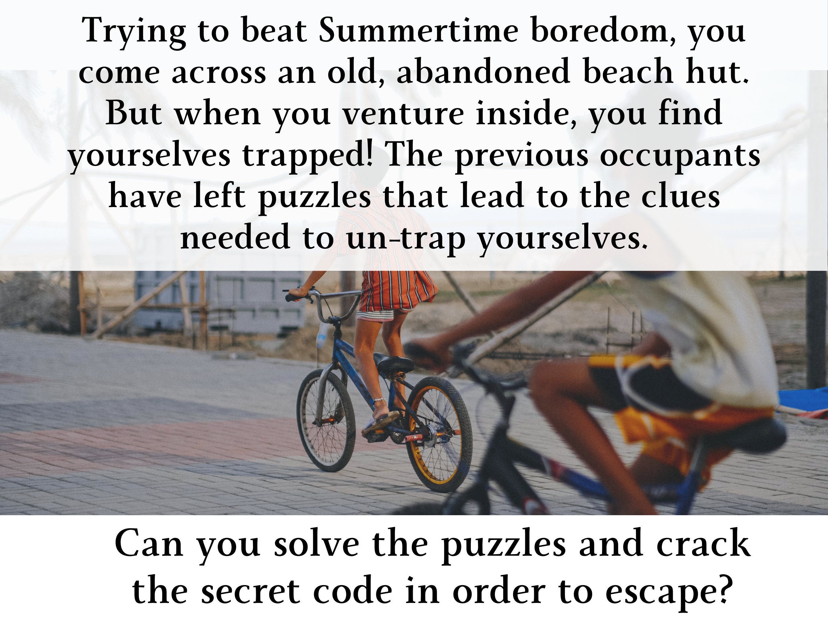 Summer Escape Room, Printable Escape Room Game for Kids, Summer Trivia ...