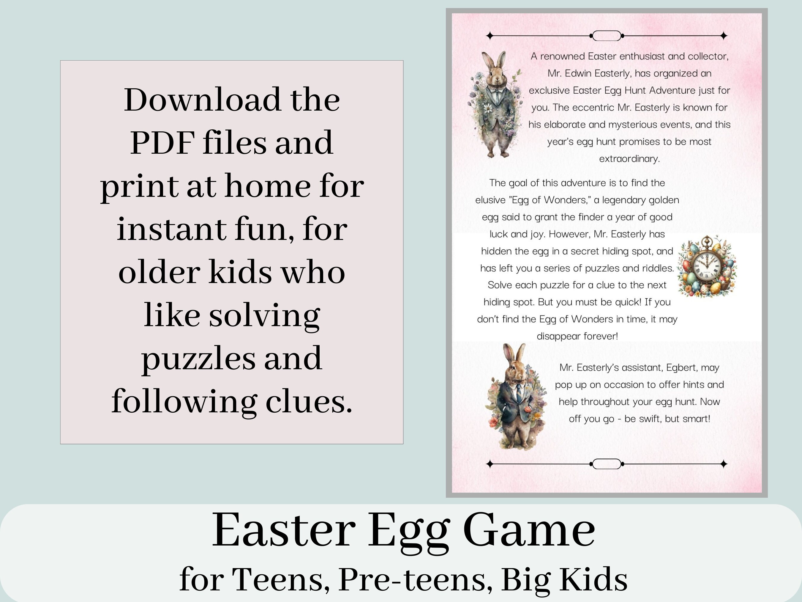 Easter Egg Scavenger Hunt for Teens, Easter Treasure Hunt for Older ...