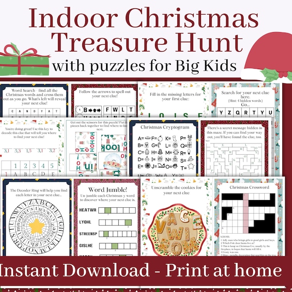 Indoor Christmas Scavenger Hunt - Etsy
