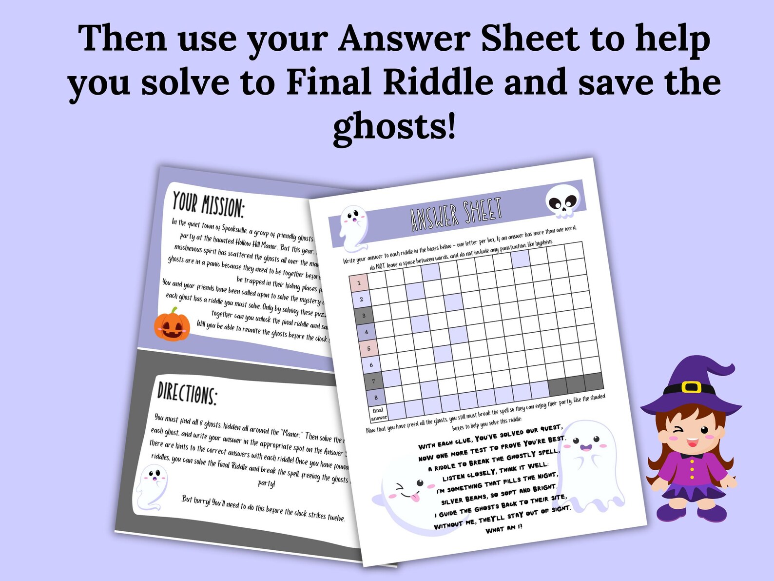 Scavenger Hunt Game for Kids, Printable Ghost Hunt Game, Play Indoors ...