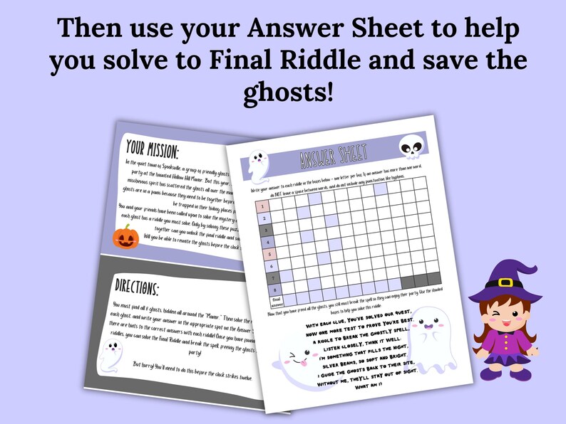 Scavenger Hunt Game for Kids, Printable Ghost Hunt Game, Play Indoors ...