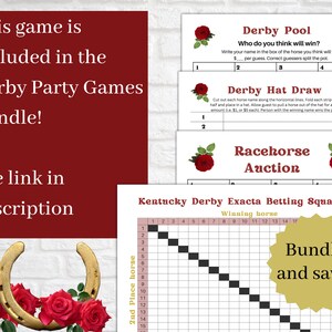 Derby Party Game, Derby Squares, Derby Party Betting Game, Horse Race ...